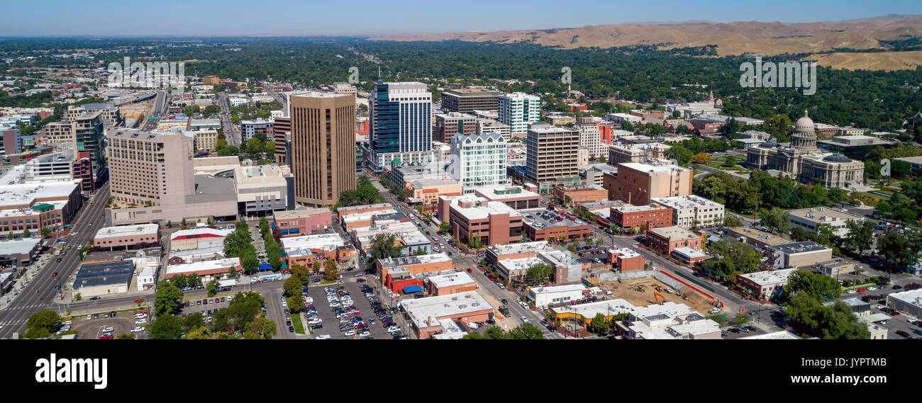 Aerial view of the little town of Boise Idaho Stock Photo - Alamy