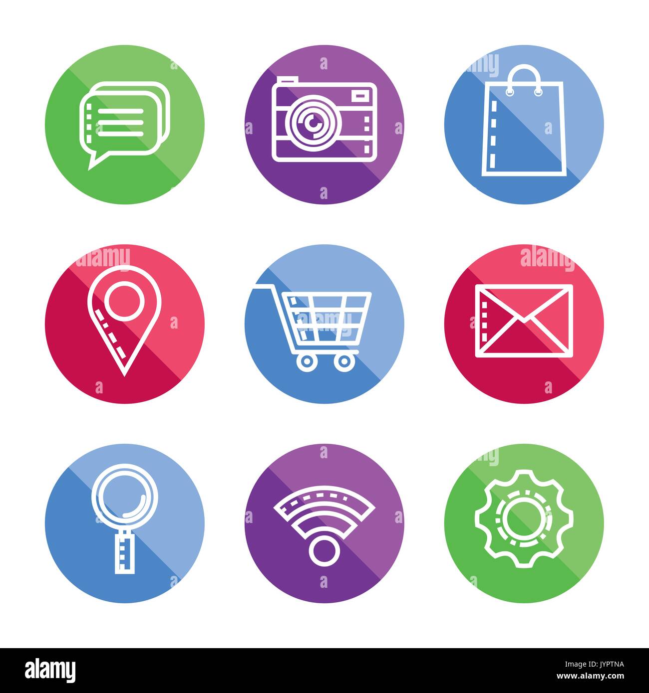 collection icons web shopping online buttons Stock Vector Image & Art ...