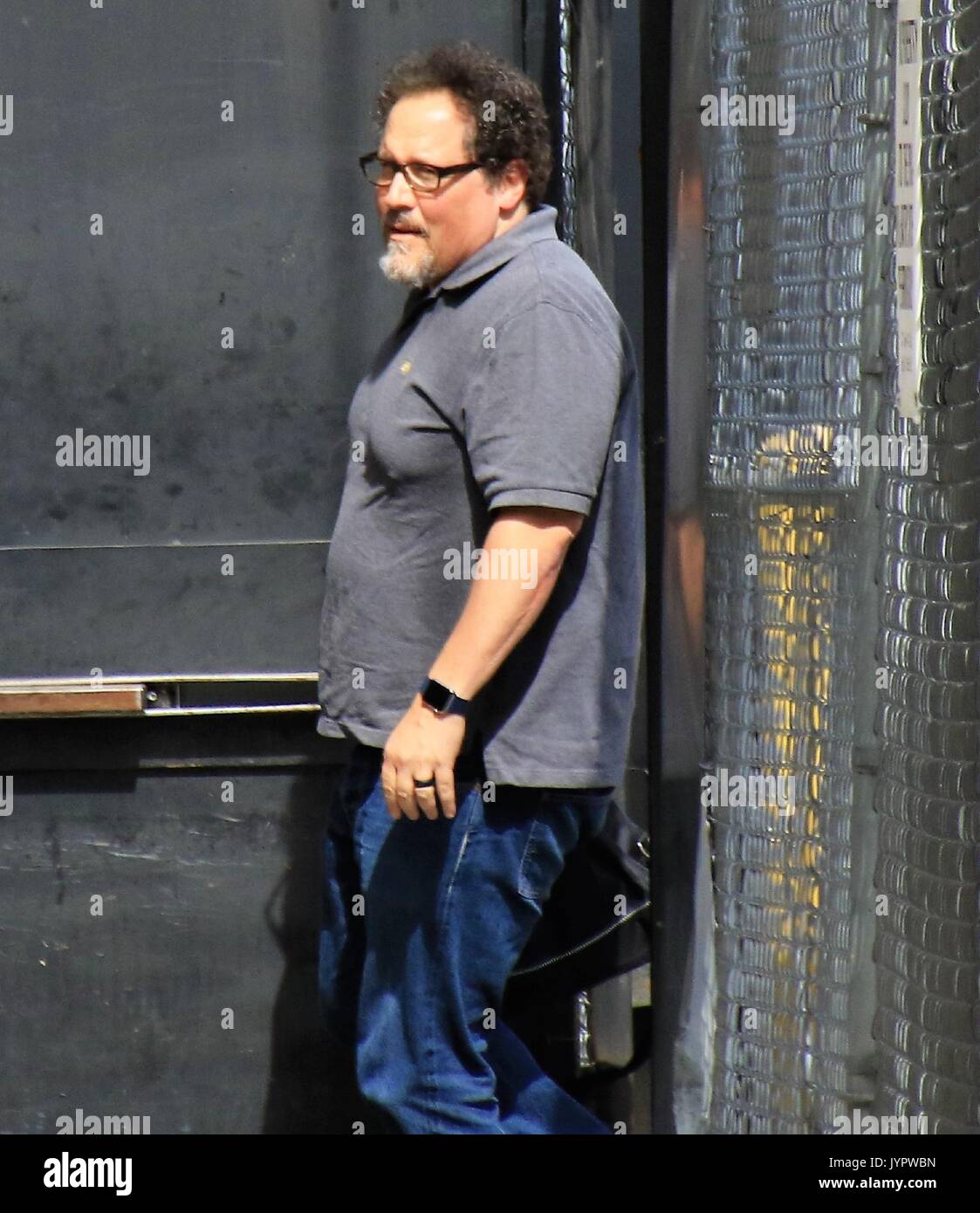 Jon Favreau arrives at the 'Jimmy Kimmel Live!' studios ahead of his ...