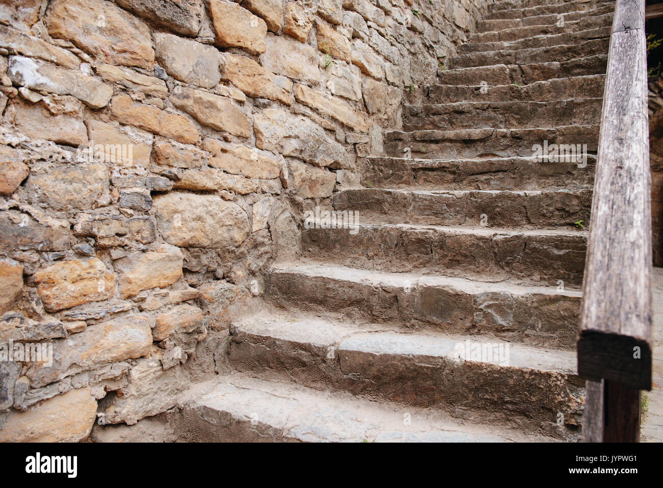 Close up background of ancient medieval stone stairs Stock Photo - Alamy
