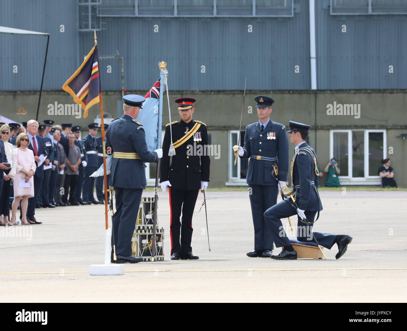 Prince Harry presents a new Colour to the RAF Regiment on behalf of Her ...