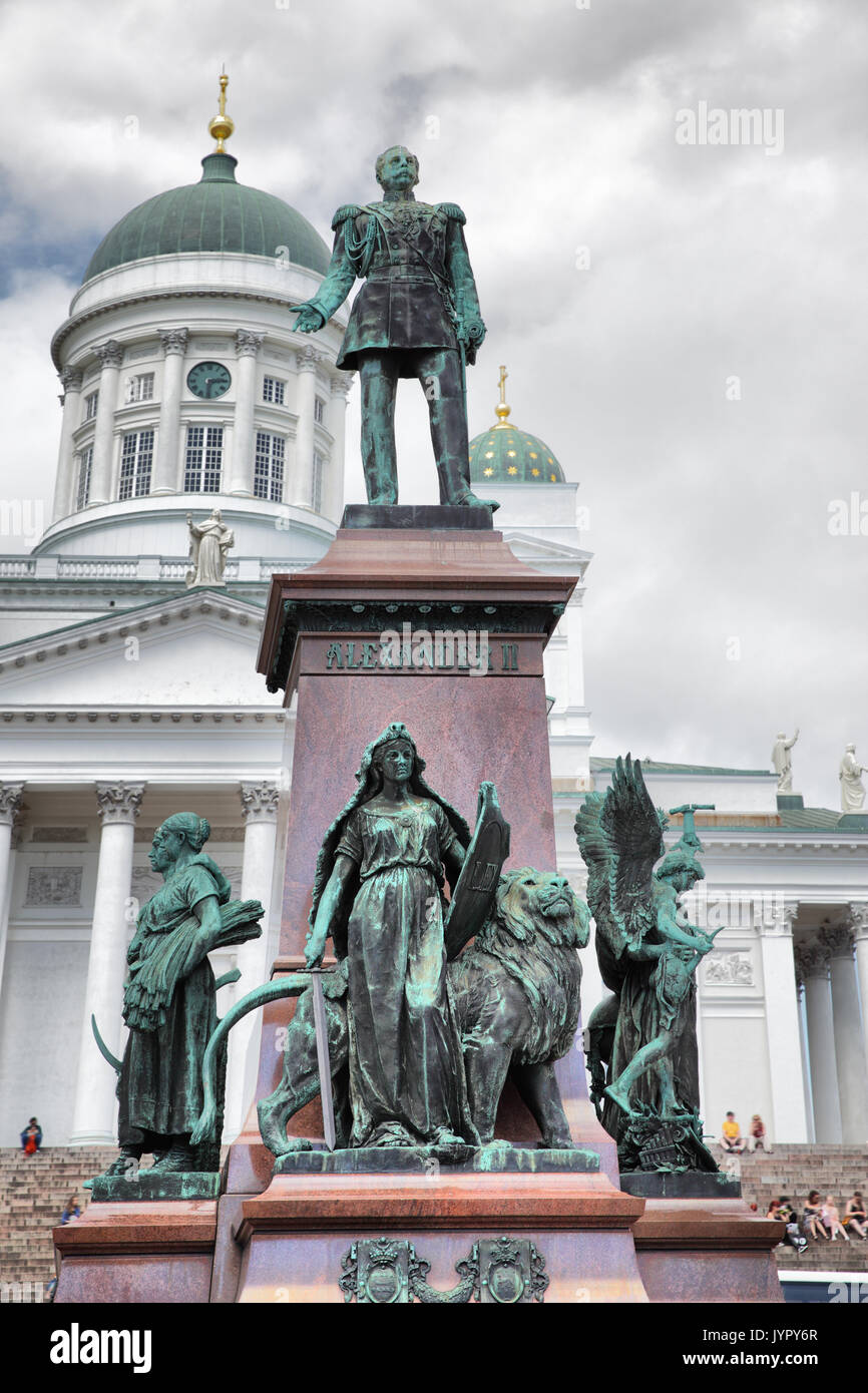 Alexander II Monument (erected in 1894, sculptor Walter Runeberg) on ...