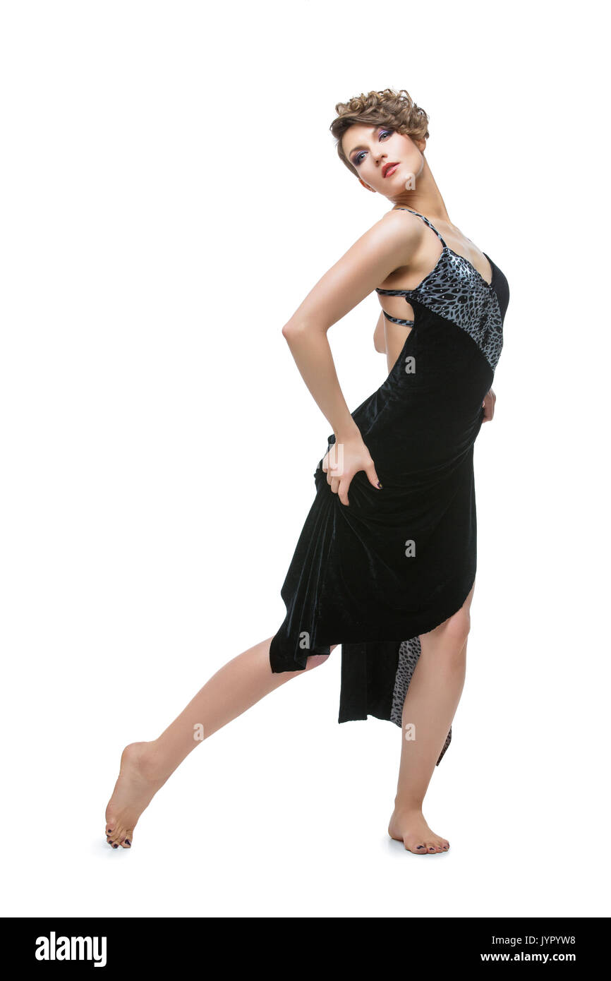 girl dancer in tango dress Stock Photo - Alamy