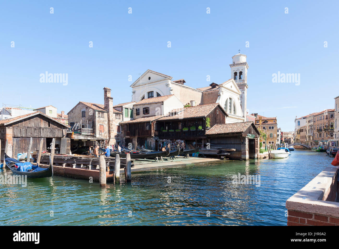 The Squero at San Trovaso , Dorsoduro, Venice, Veneto, Italy. on Rio ...