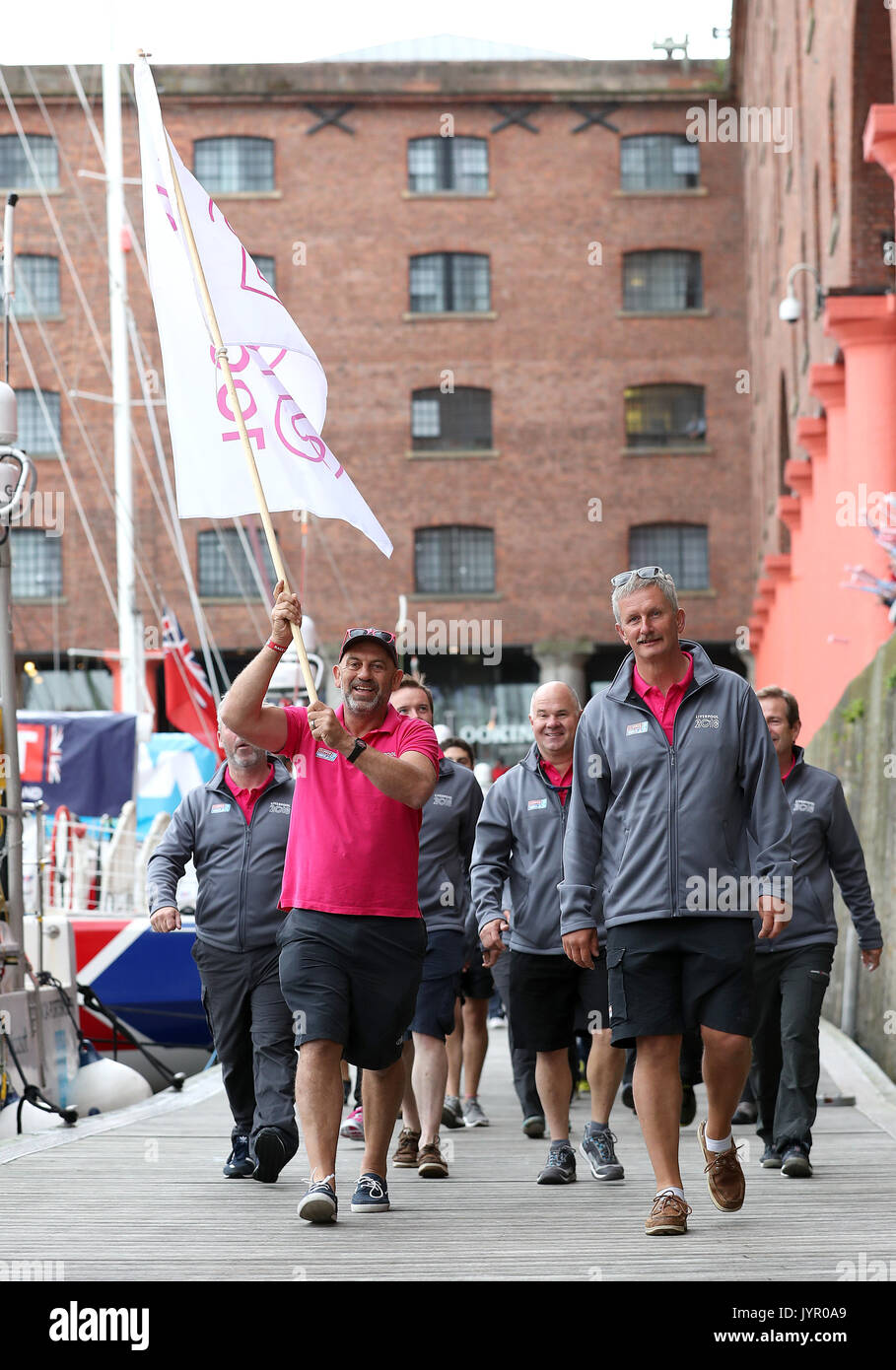 The crew of Liverpool, lead by skipper Lance Shepherd (right) head to ...