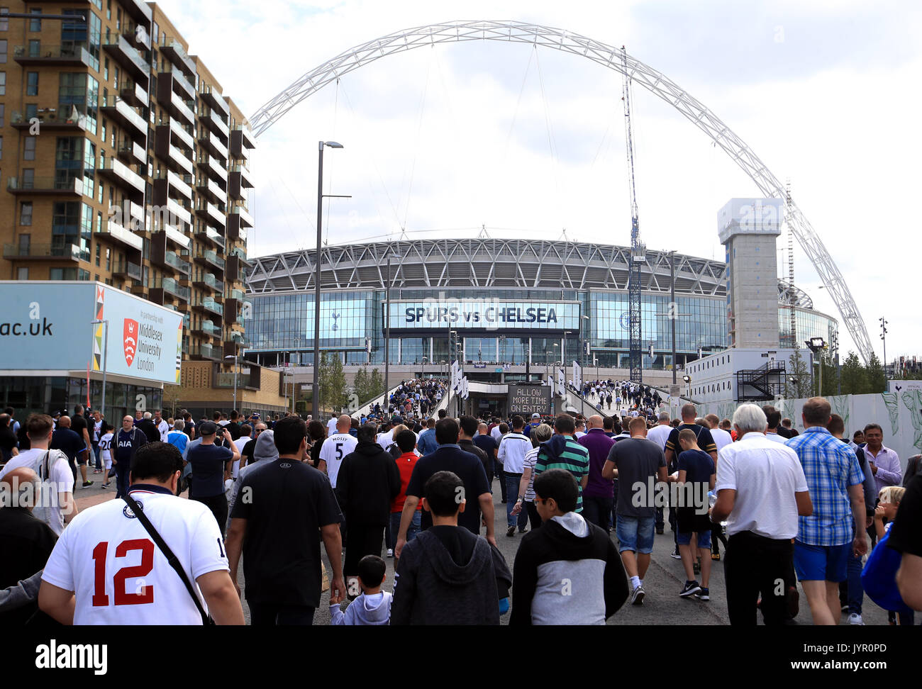 Fans make their way down Wembley way for the Premier League match at ...