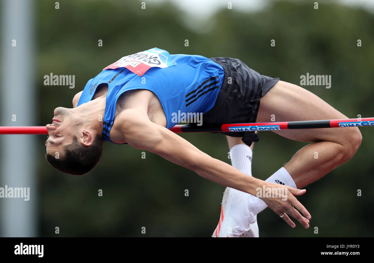 Great Britain's Robbie Grabarz competes in the Men's High Jump during ...