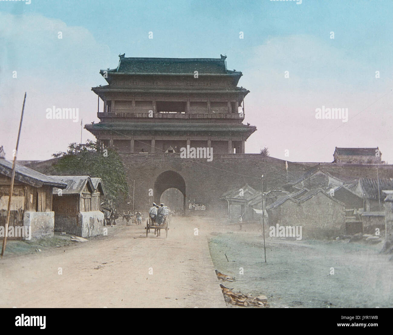 China, Ha-Ta -Men One of the Great Gates of Peking (Beijing), hand ...