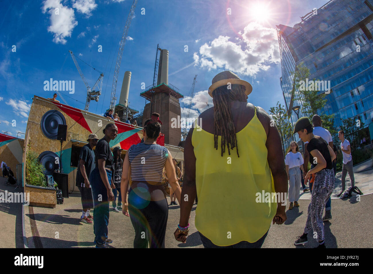 Very cool dancers having fun learning Salsa dancing at the foot of ...
