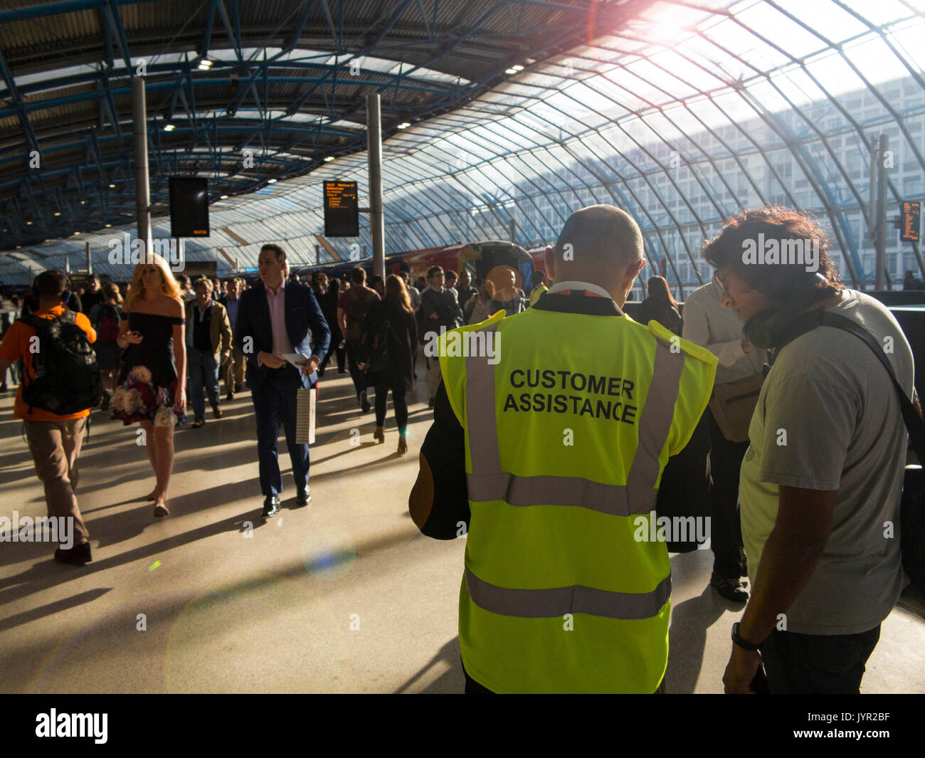 Station staff customer hi-res stock photography and images - Alamy