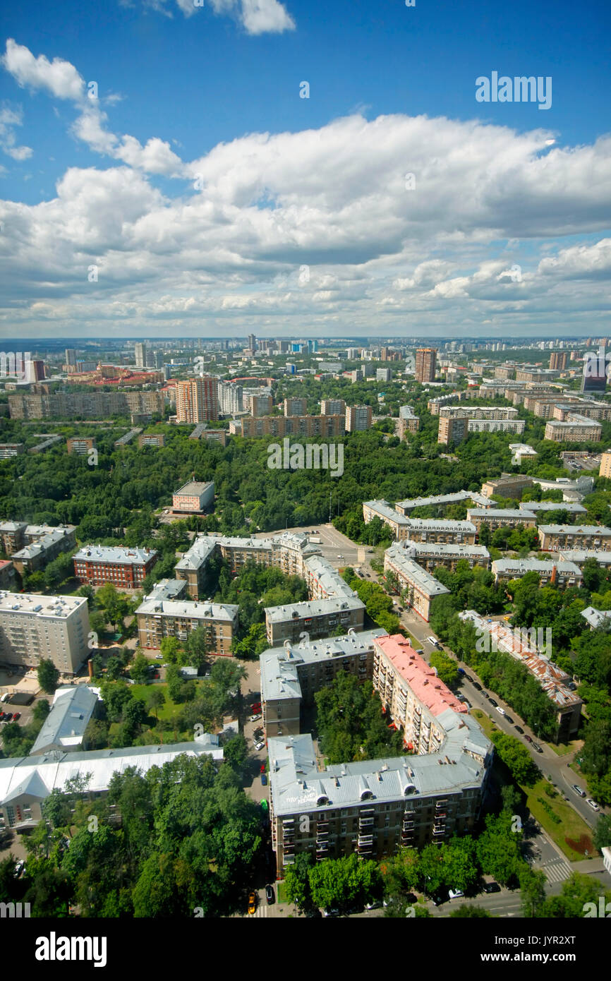 View of Moscow from the Triumph Palace building Stock Photo - Alamy