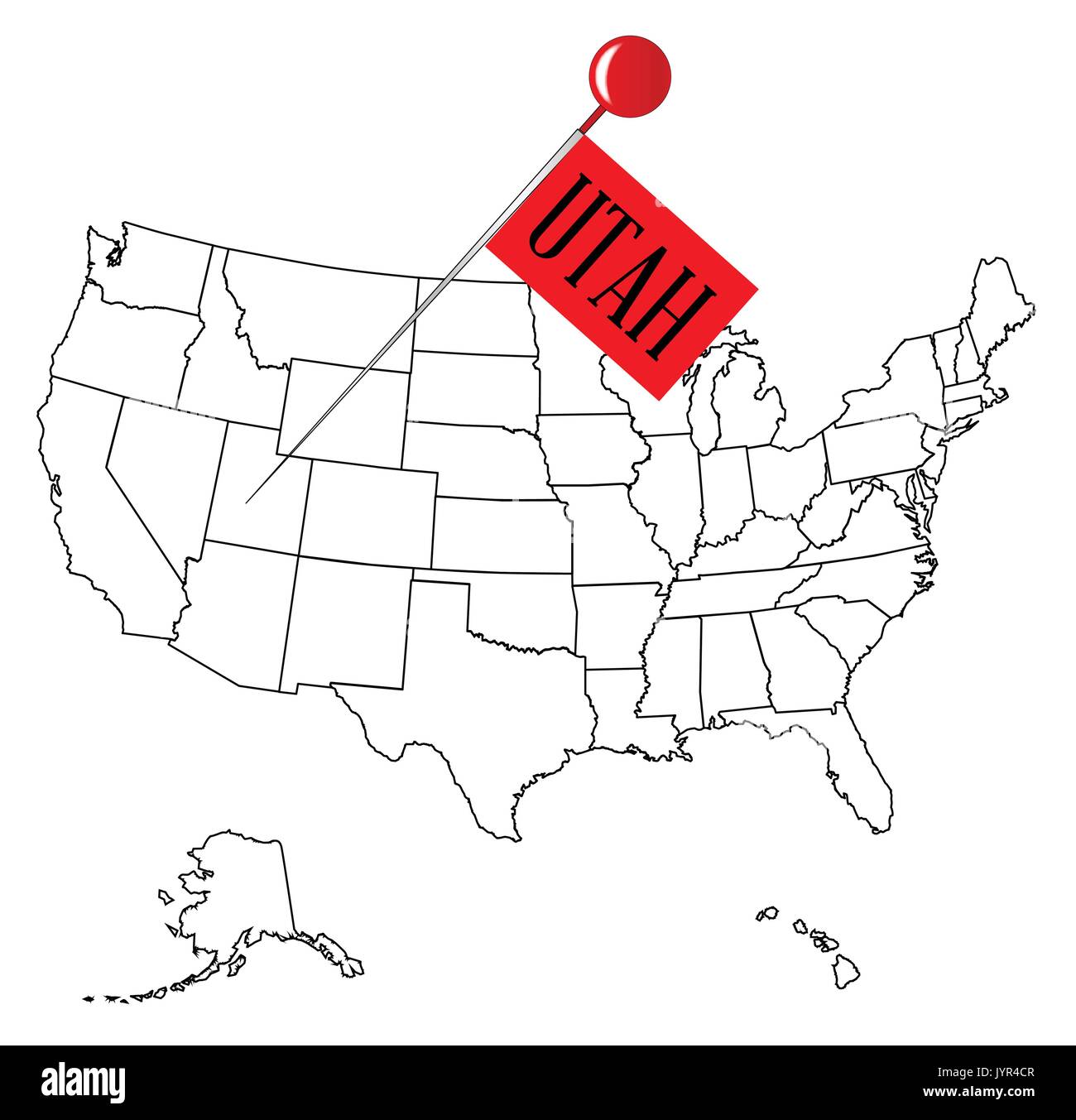 Map usa vector utah Cut Out Stock Images & Pictures - Alamy