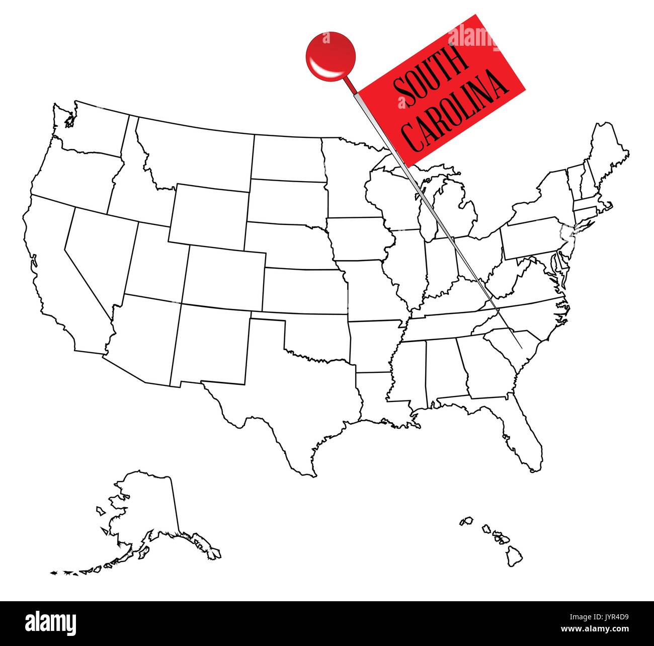 South carolina usa map vector vectors hi-res stock photography and ...