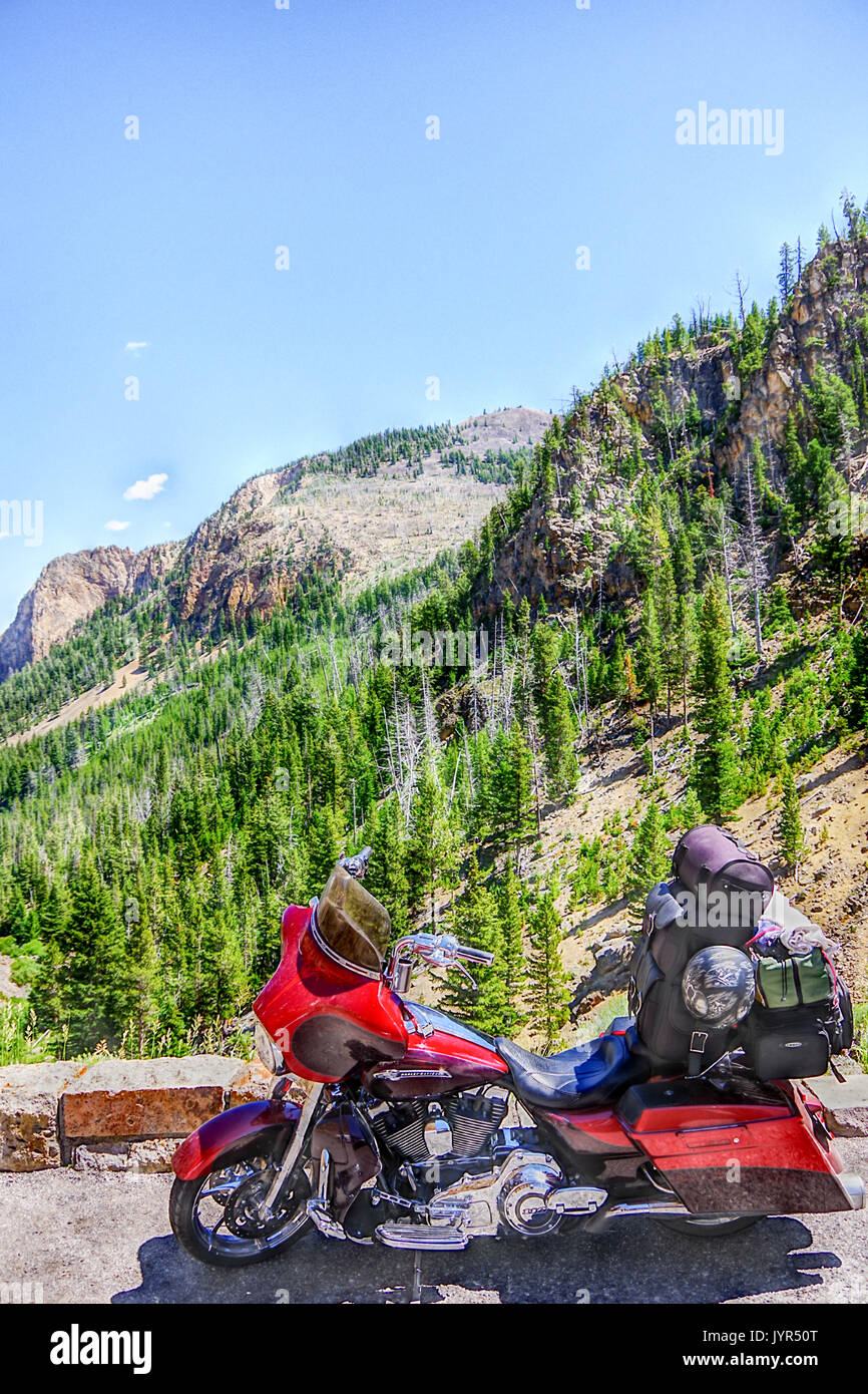 Motorcycle Travel Scene Stock Photo - Alamy