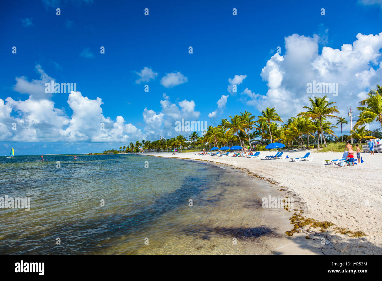 Smathers Beach on the Atlantic Ocean in Key West Florida Stock Photo ...
