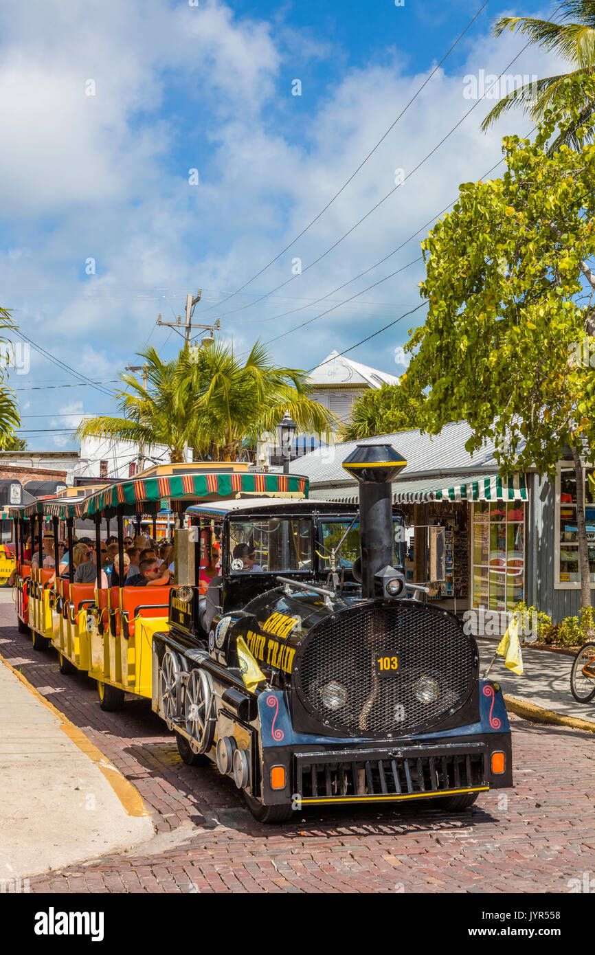 The World Famous Conch Tour Train in Key West Florida Stock Photo - Alamy