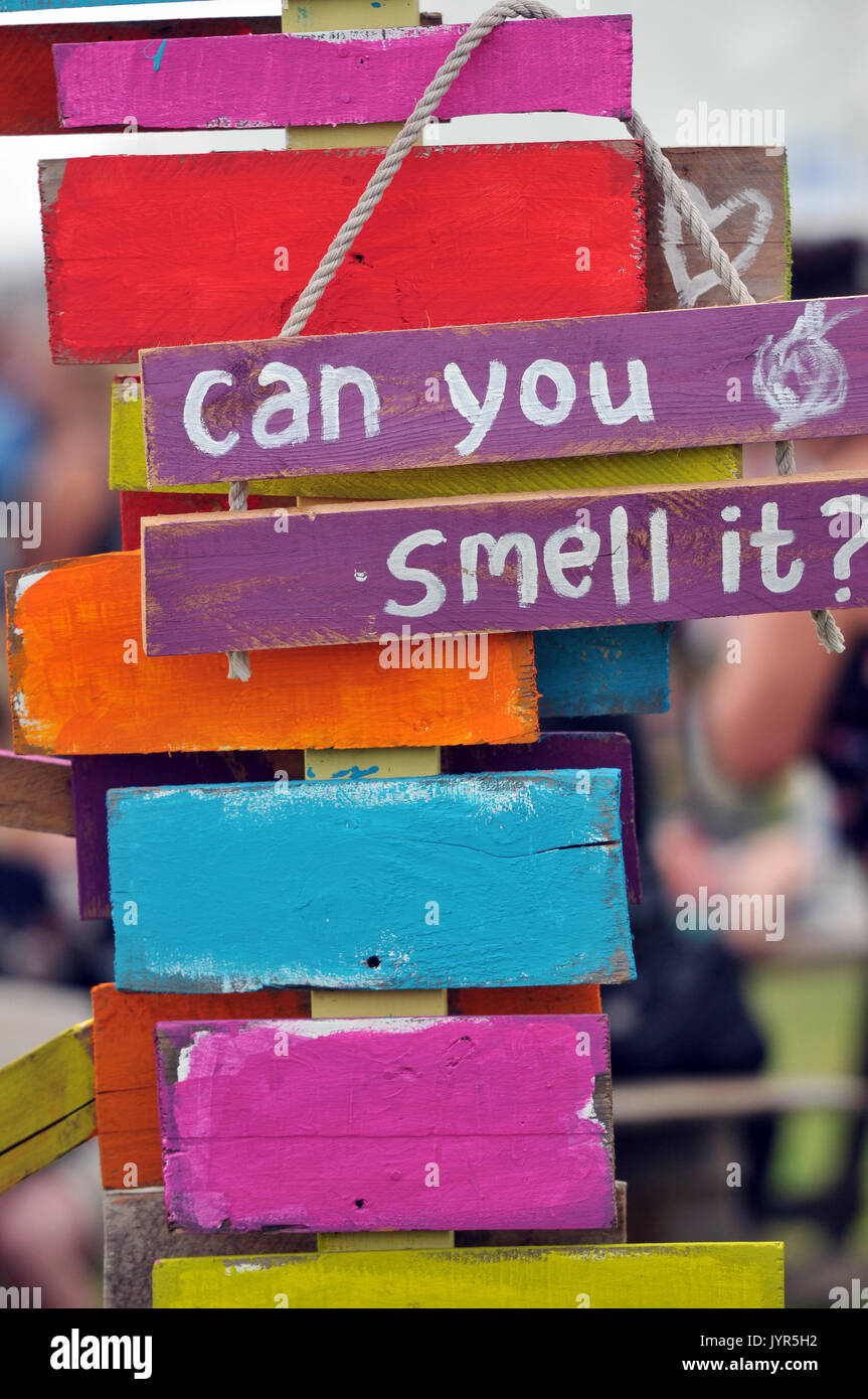 signs at the garlic festival on the isle of wight smelly breath stinky ...