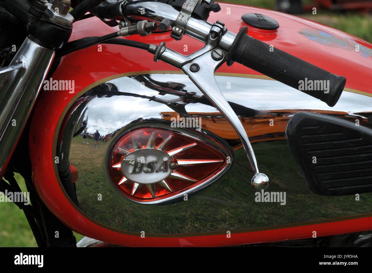 A vintage bsa motorcycle on display at a motorcycle show for bikes and ...