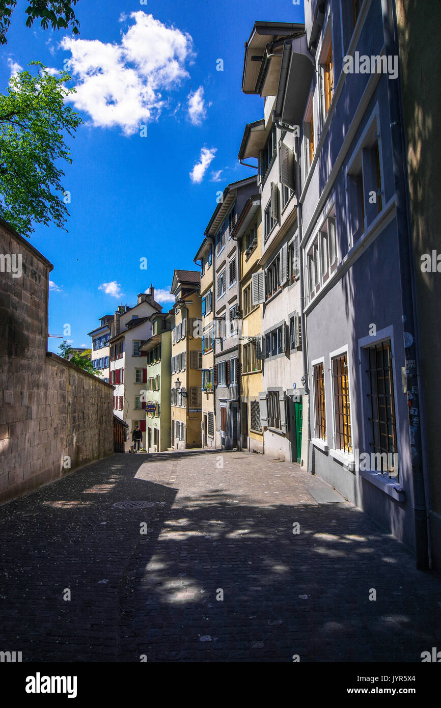Downtown City scenes and panorama views from Zurich Switzerland Stock ...