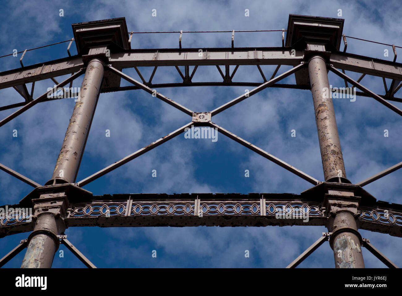 Aspect of derelict gasworks tower from the ex-Imperial Gas Light and ...