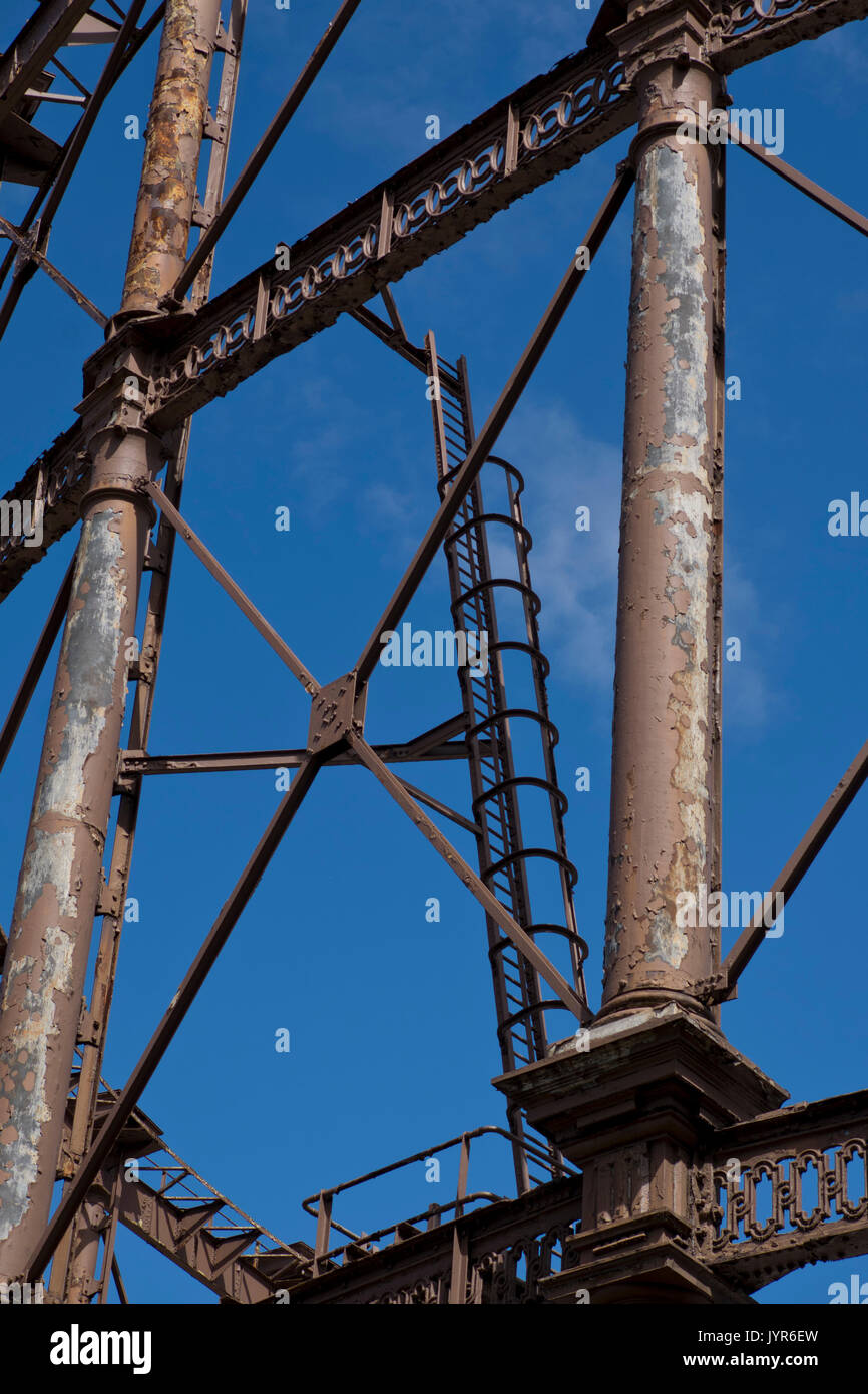 Aspect of derelict gasworks tower from the ex-Imperial Gas Light and ...