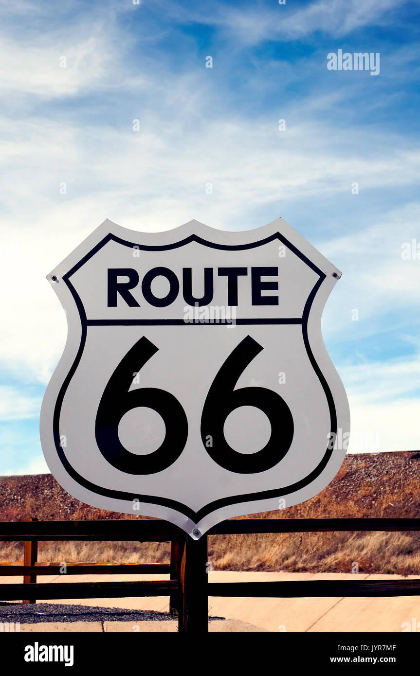 Route 66 state sign hi-res stock photography and images - Alamy
