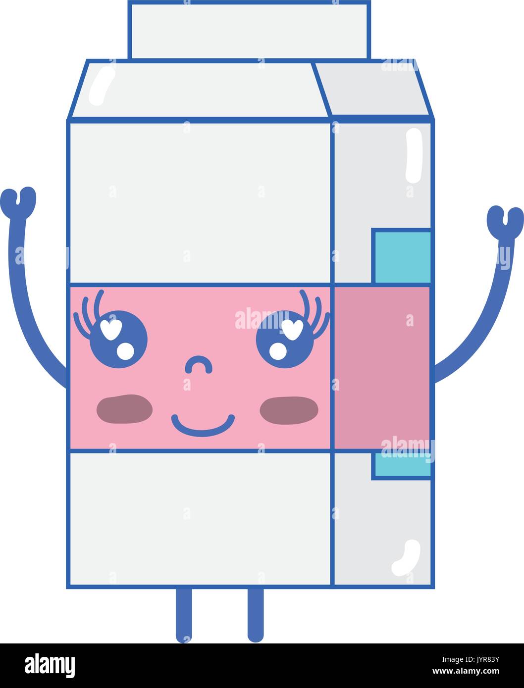 kawaii cute happy milk box Stock Vector Image & Art - Alamy