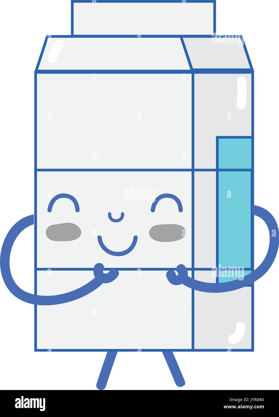 kawaii cute happy milk box Stock Vector Image & Art - Alamy