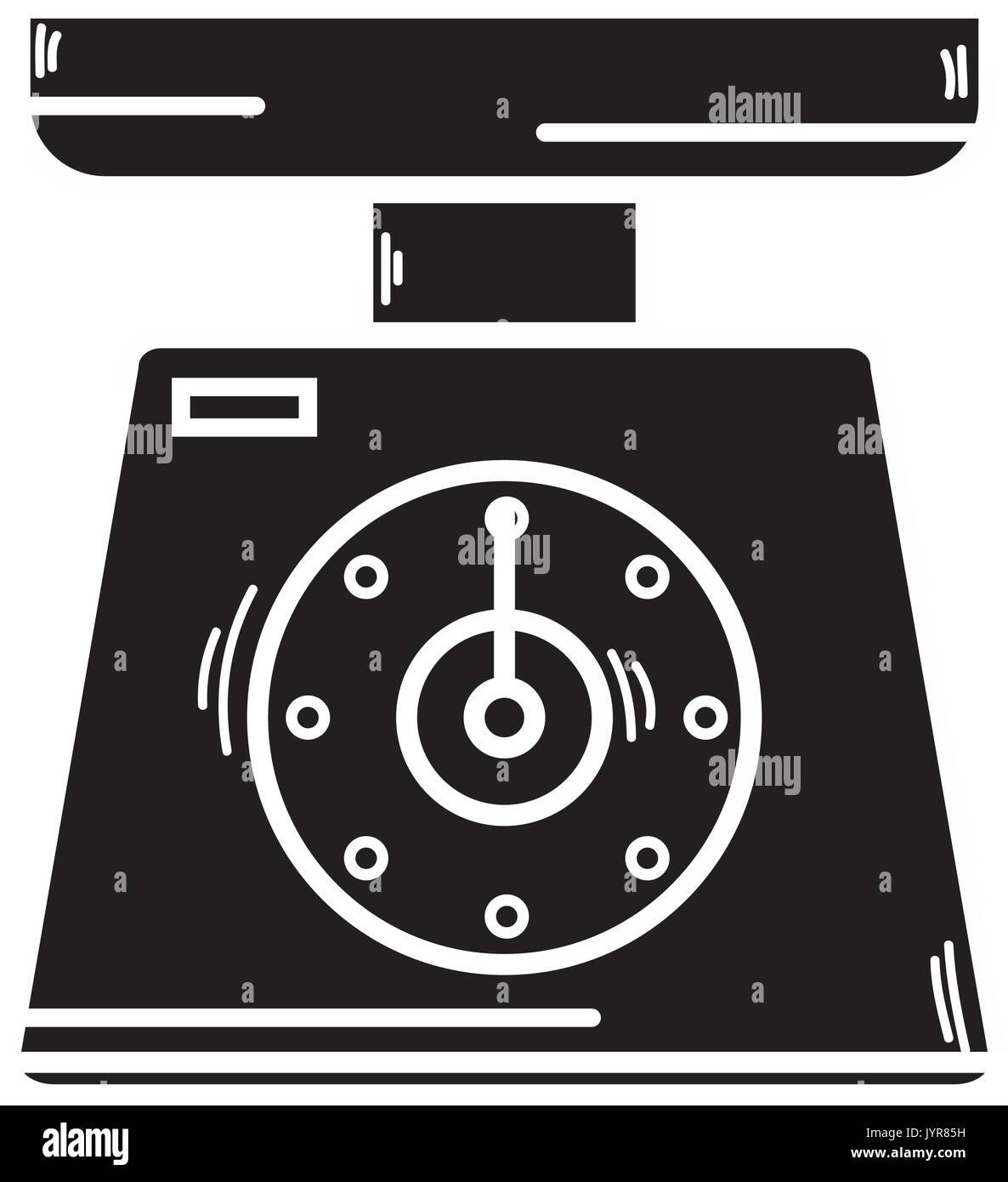 contour scale weight machine kitchen utensil Stock Vector Image & Art ...