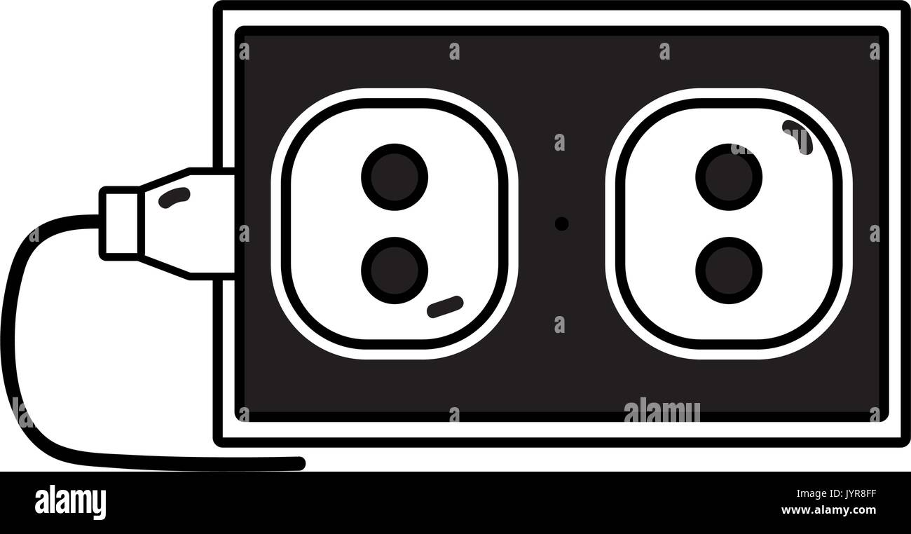 contour electric plug power technology connect Stock Vector Image & Art ...