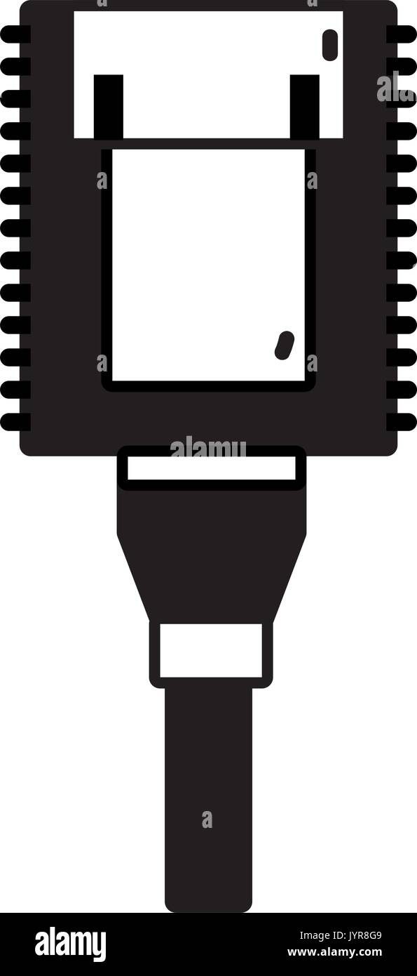 contour electrical power cable connected in the plug Stock Vector Image ...