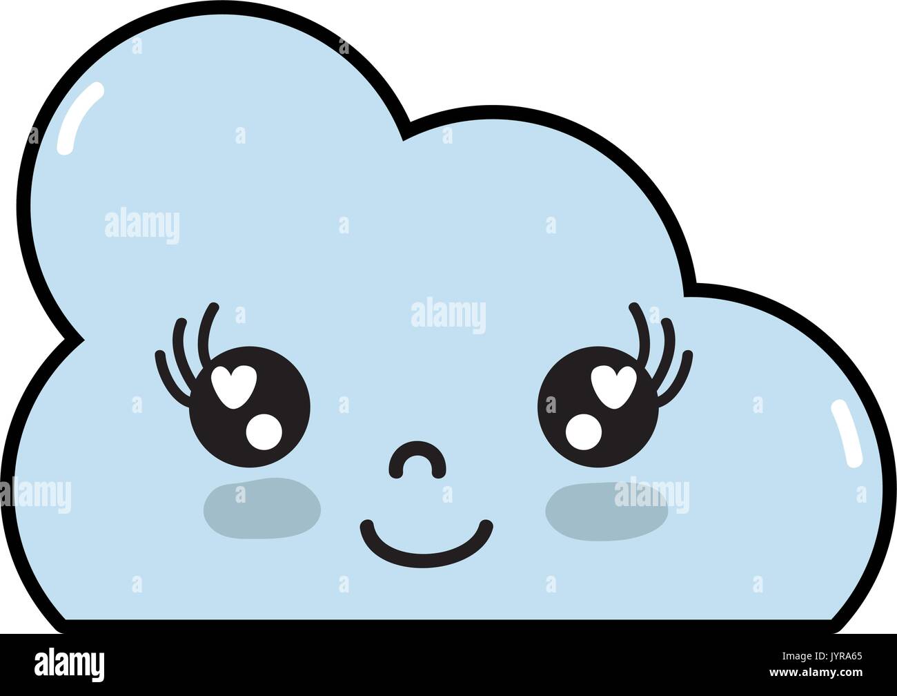 kawaii cute happy cloud weather Stock Vector Image & Art - Alamy