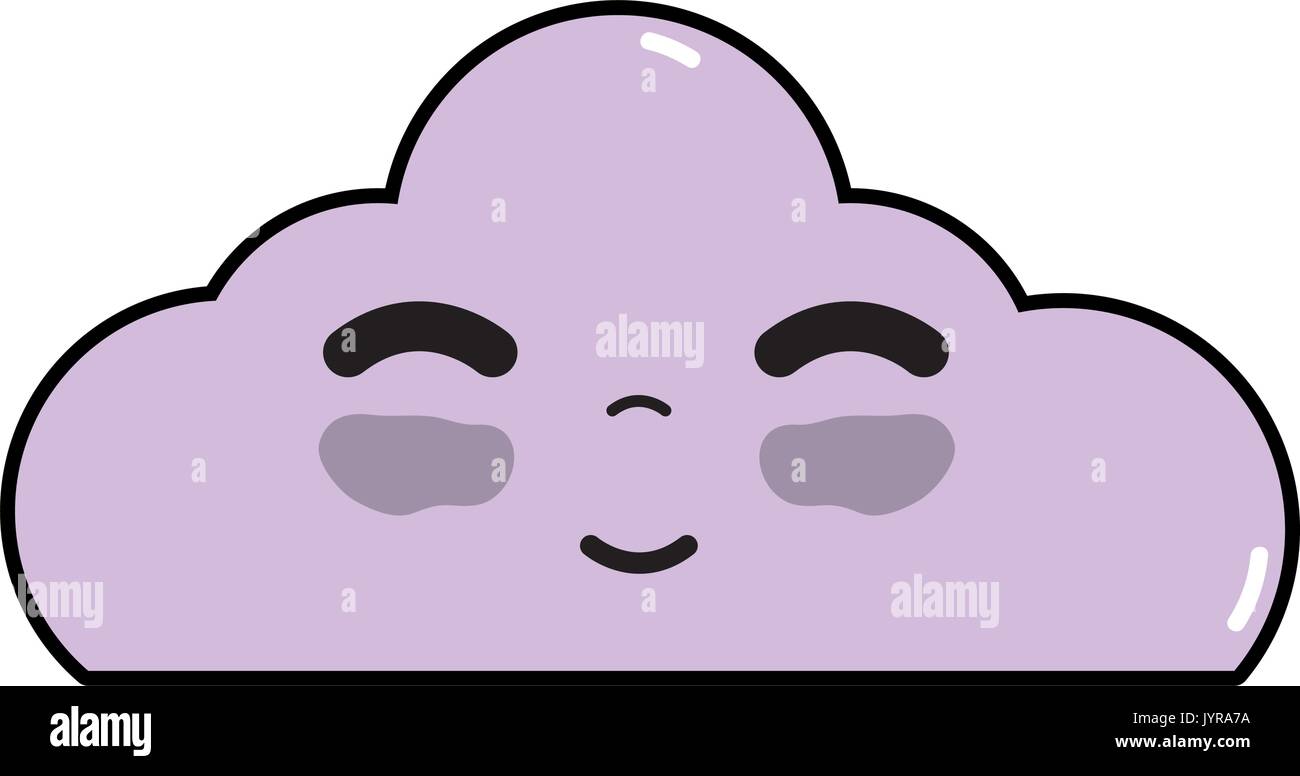 kawaii cute happy cloud weather Stock Vector Image & Art - Alamy