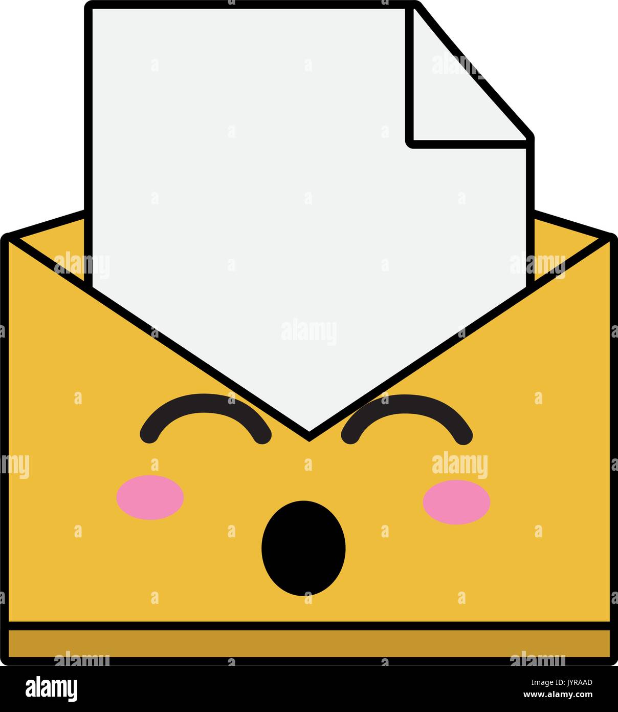 kawaii cute funny file message Stock Vector Image & Art - Alamy