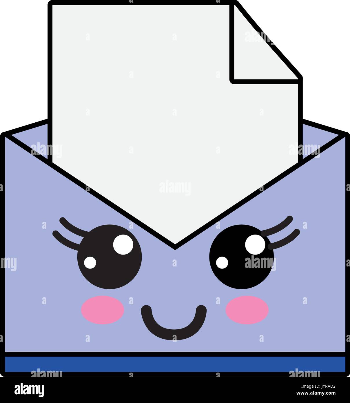 kawaii cute happy file message Stock Vector Image & Art - Alamy