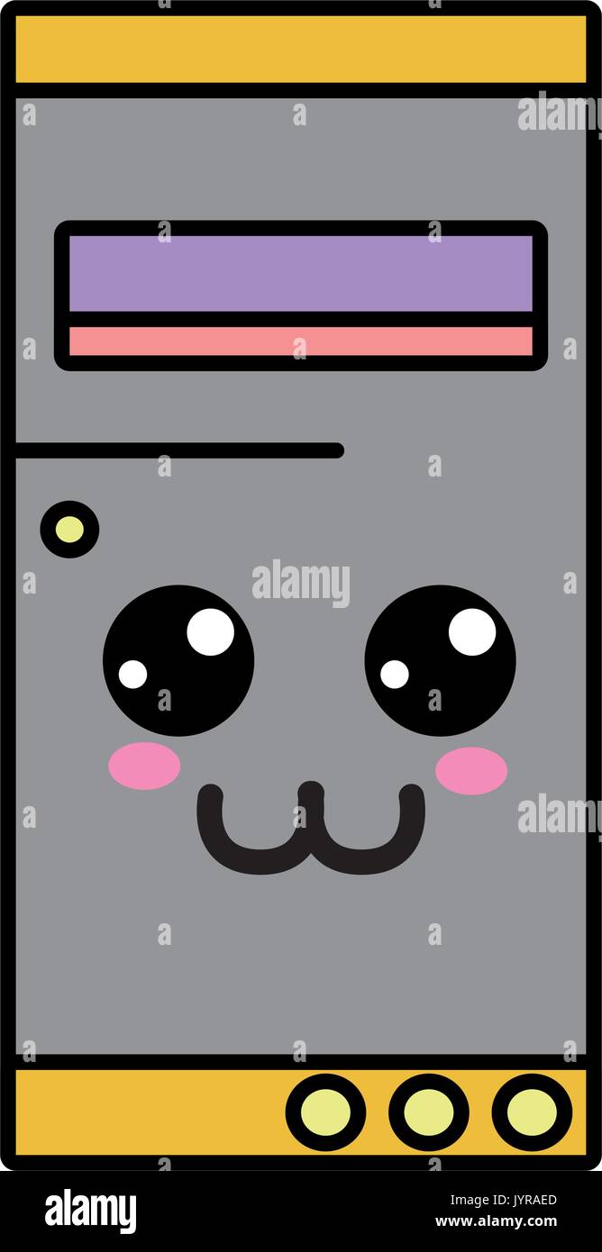 kawaii cute happy hard drive Stock Vector Image & Art - Alamy