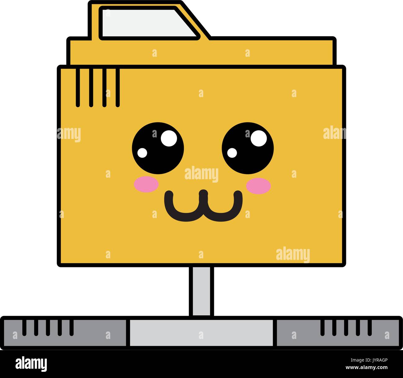 kawaii cute happy file information Stock Vector Image & Art - Alamy