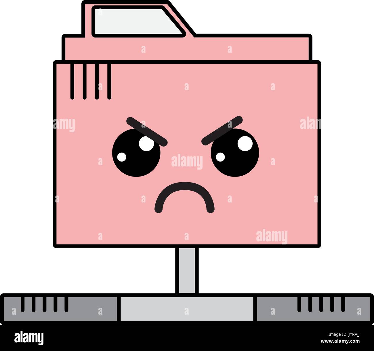 kawaii cute angry file information Stock Vector Image & Art - Alamy