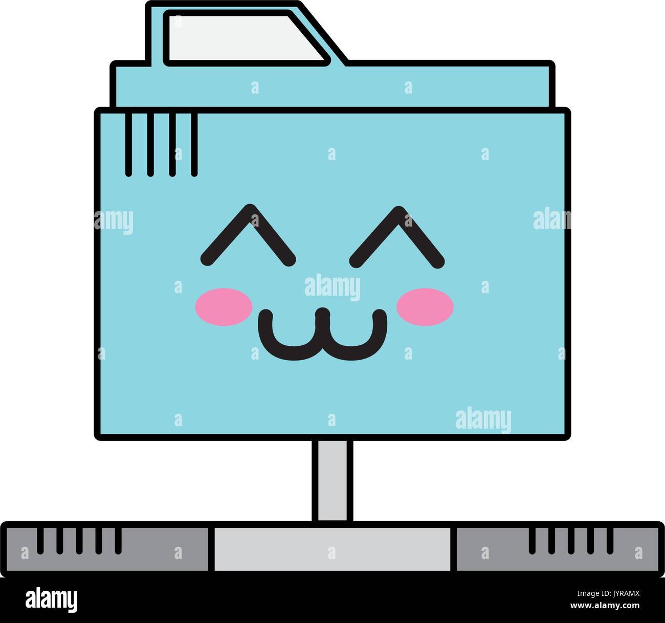 kawaii cute happy file information Stock Vector Image & Art - Alamy
