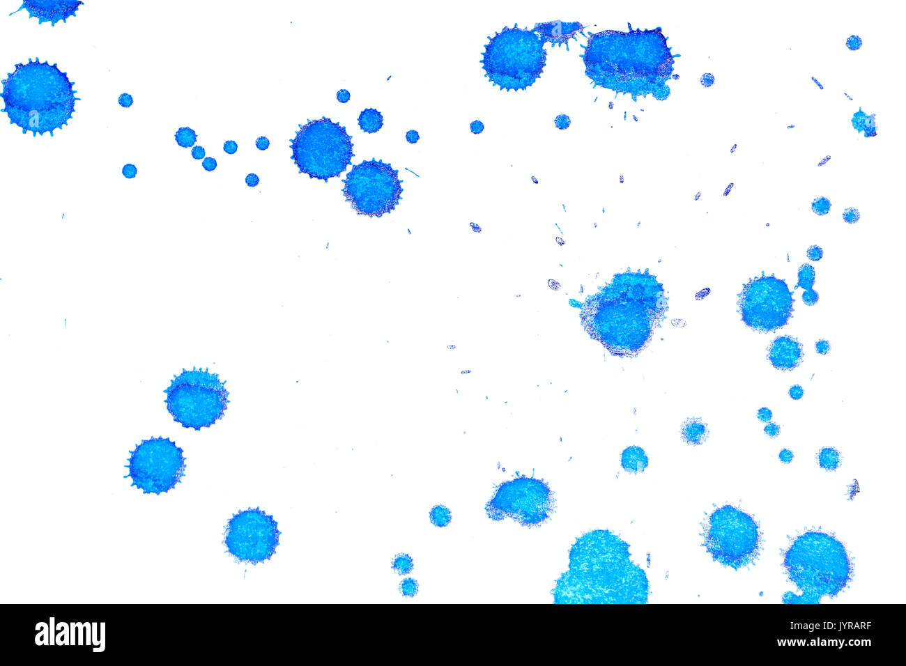 Abstract blue ink splash. Ink blots. Elements of design. The water ...