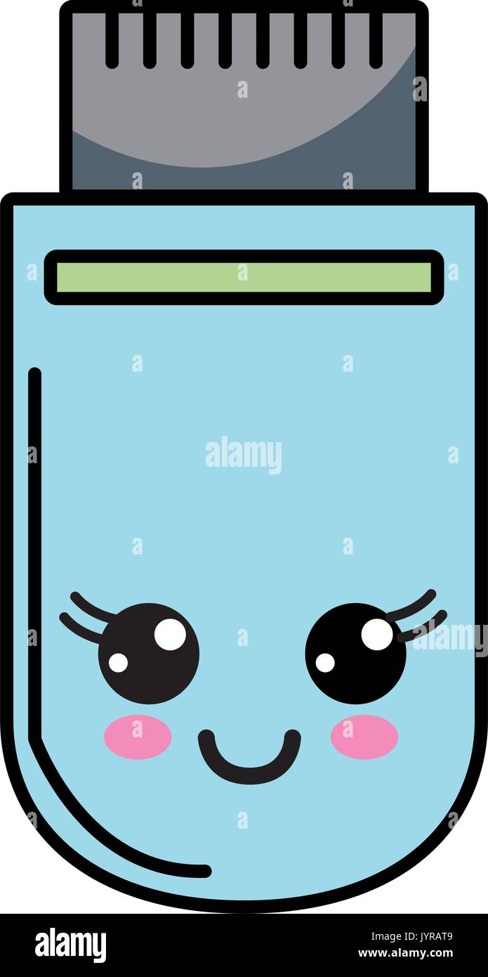 kawaii cute happy usb memory Stock Vector Image & Art - Alamy