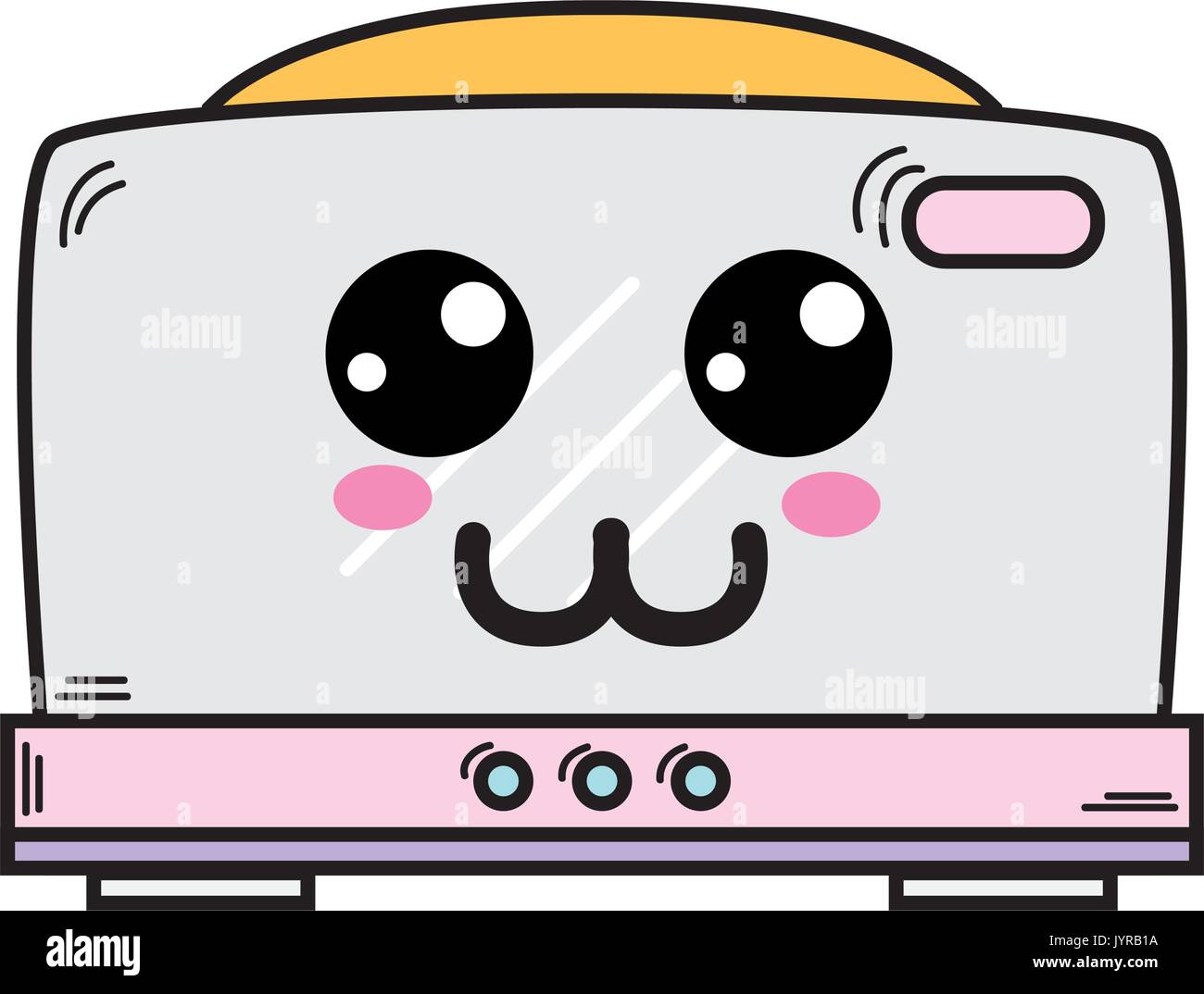 kawaii cute happy toaster technology Stock Vector Image & Art - Alamy