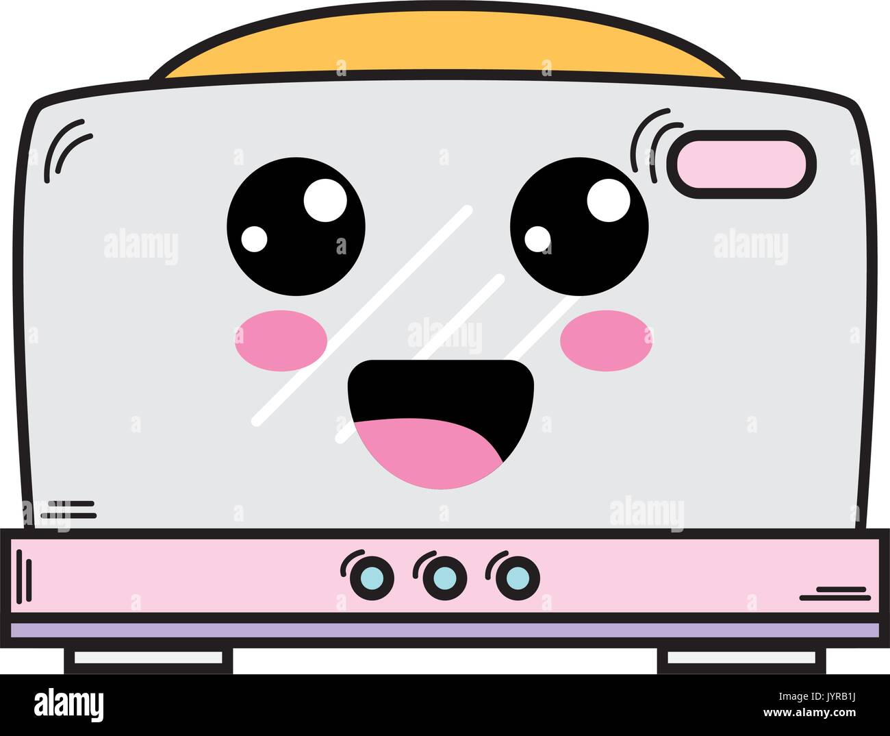 kawaii cute happy toaster technology Stock Vector Image & Art - Alamy