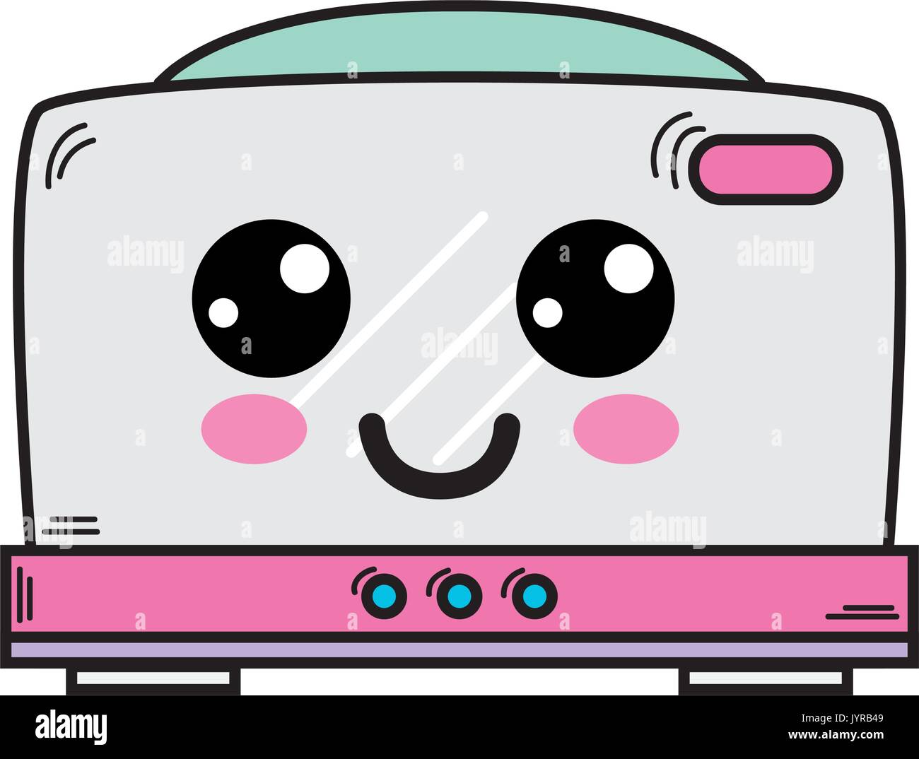 kawaii cute happy toaster technology Stock Vector Image & Art - Alamy