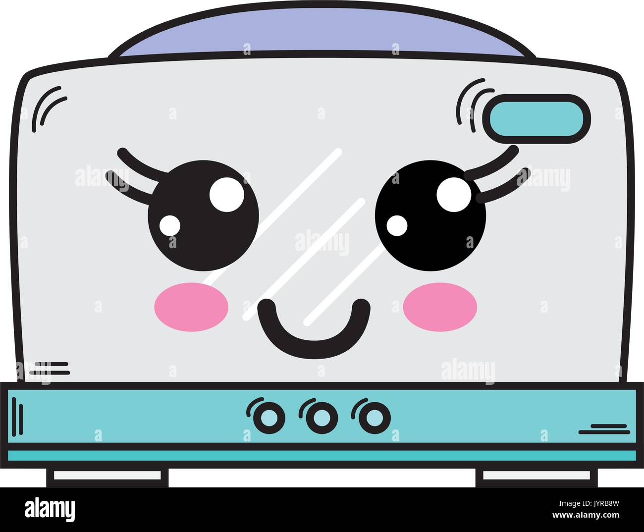 kawaii cute happy toaster technology Stock Vector Image & Art - Alamy