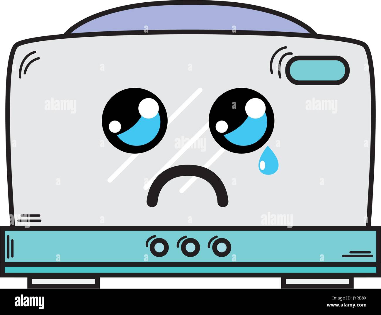 kawaii cute crying toaster technology Stock Vector Image & Art - Alamy