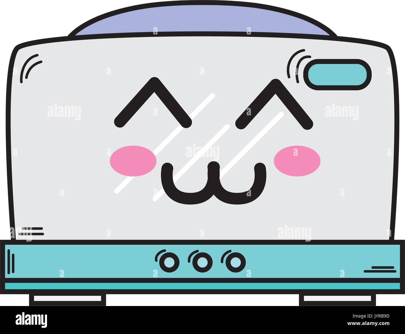 kawaii cute happy toaster technology Stock Vector Image & Art - Alamy