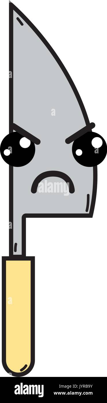 Angry knife character cartoon Stock Vector Images - Alamy
