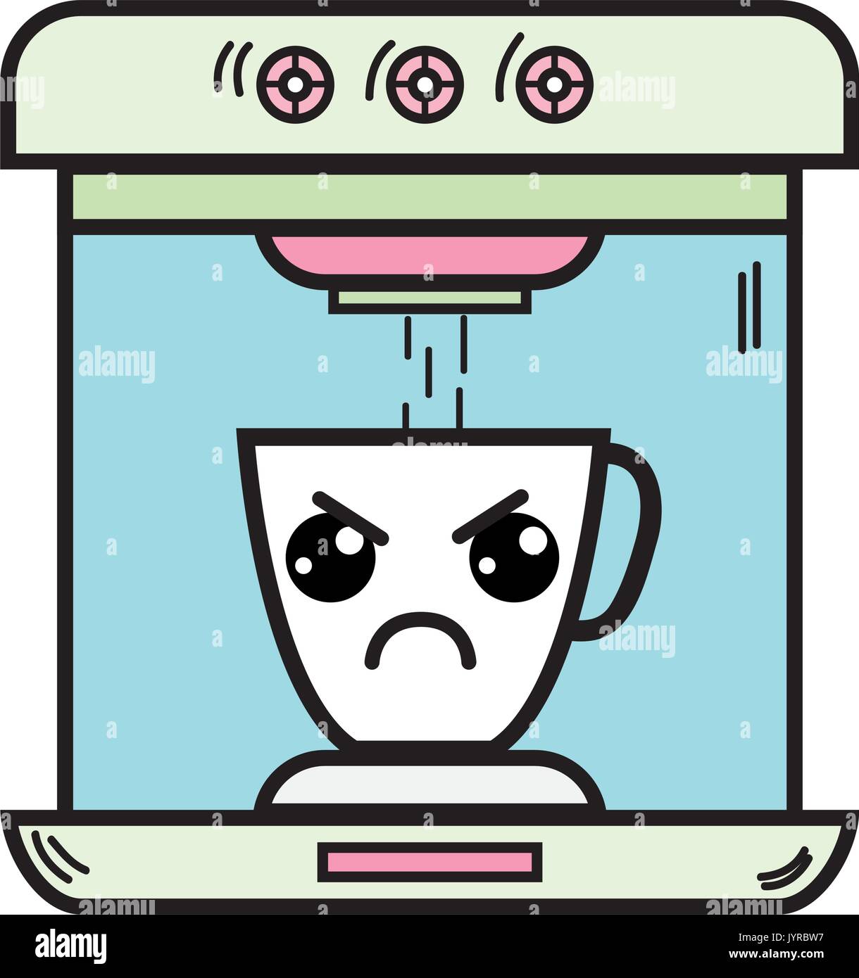 Angry coffee Stock Vector Images - Alamy