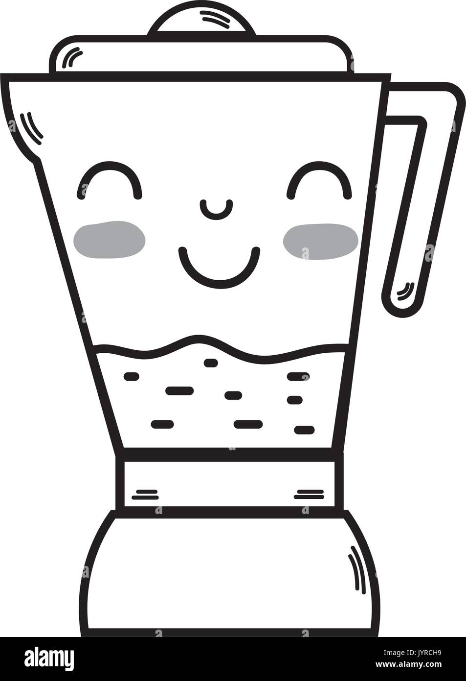 line kawaii cute happy blender technology Stock Vector Image & Art - Alamy